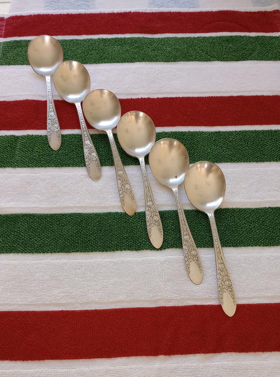 Vintage Soup Spoons, 6 Soup Spoons, - Etsy