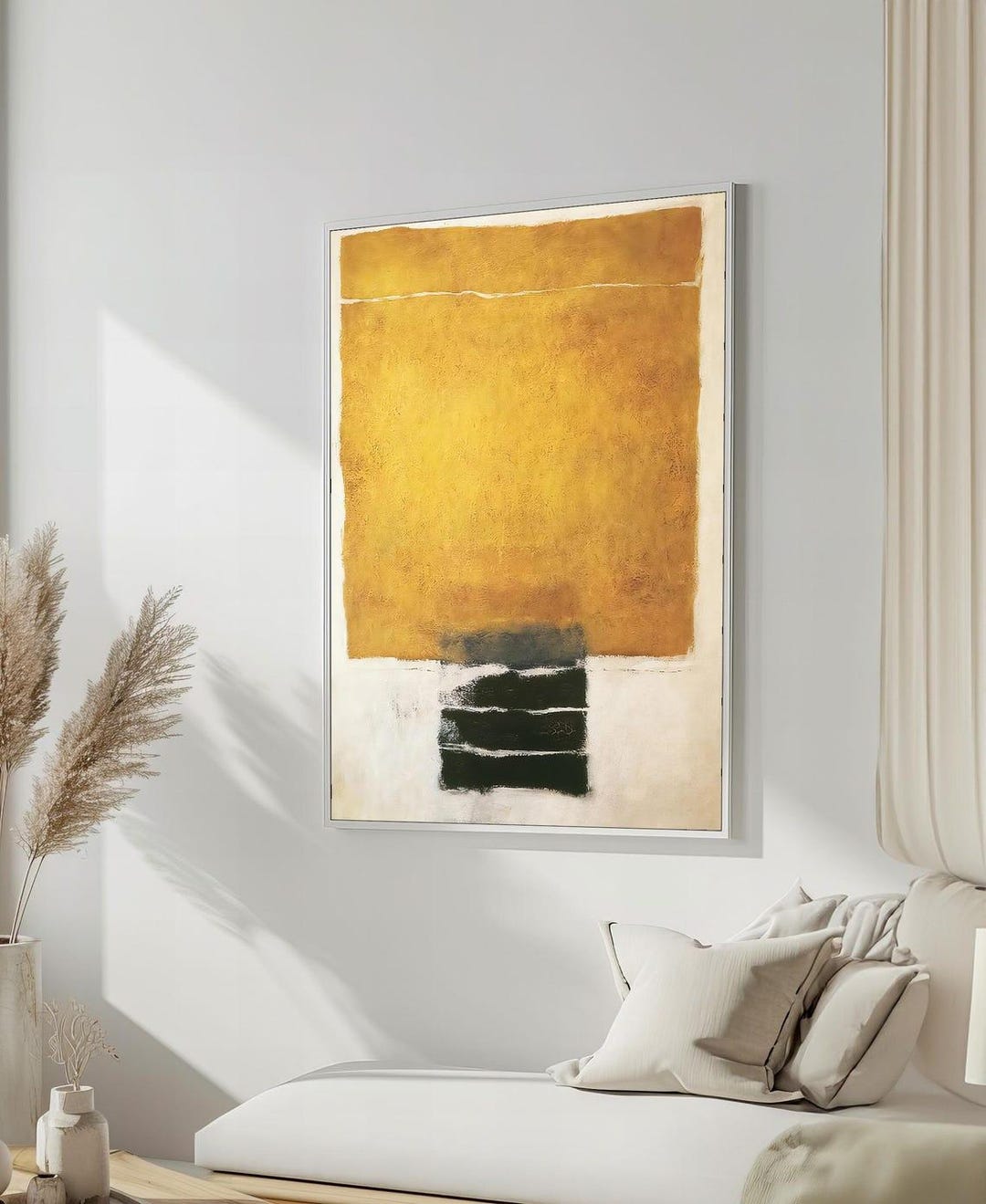 Mark Rothko Mustard Canvas Painting, Mark Rothko Production, Yellow ...