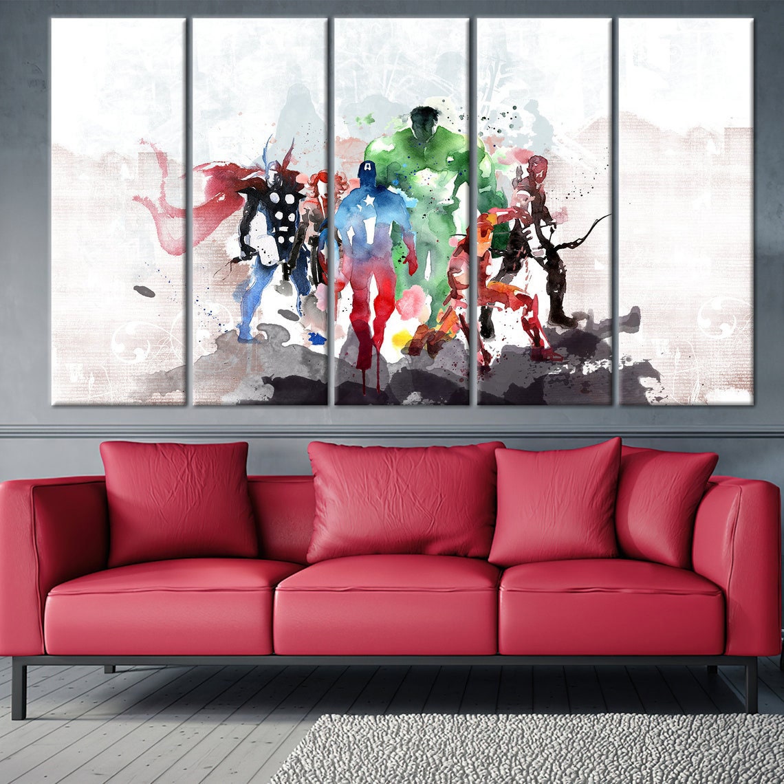 Marvel Avengers Poster Super Hero Wall Art Movie Canvas | Etsy