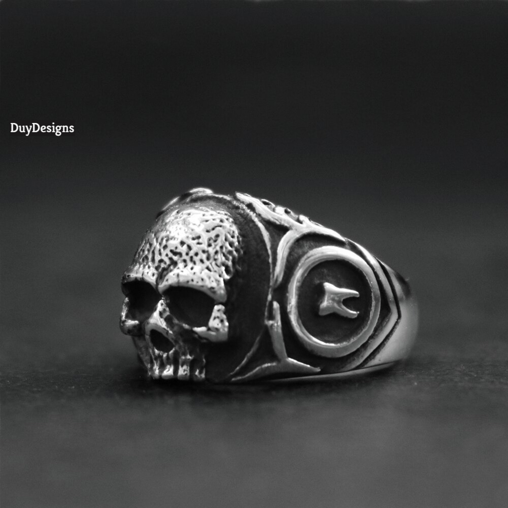 Tooth Fairy Biker Skull Rings Biker Ring Skull Ring Silver - Etsy
