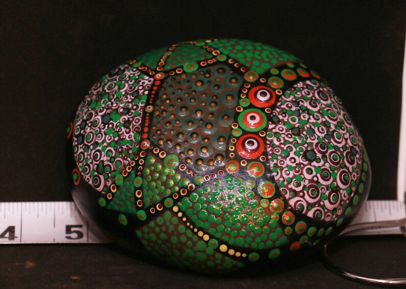 Hand Painted Mandala Stone River Rock Very Detailed Turtle - Etsy