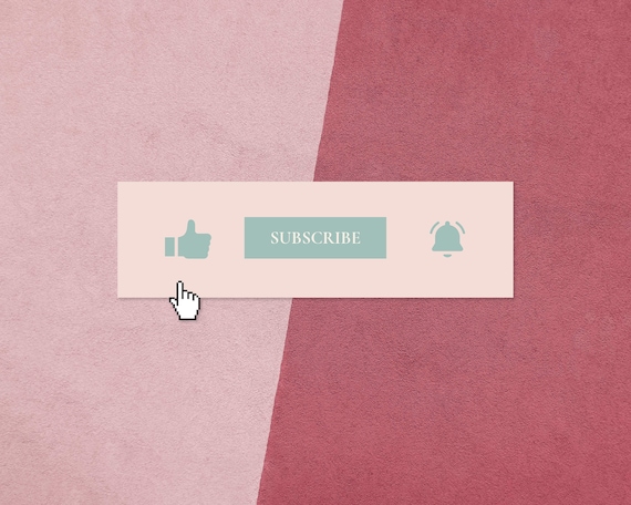 Green Orange Youtube Subscribe Button Transparent Animated | Etsy