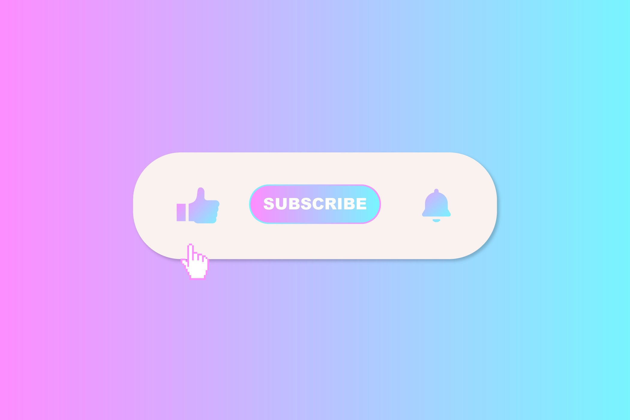 Youtube Subscribe Button, Animated Youtube Subscribe Button + Click ...
