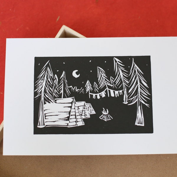 Relief Block Print - Etsy