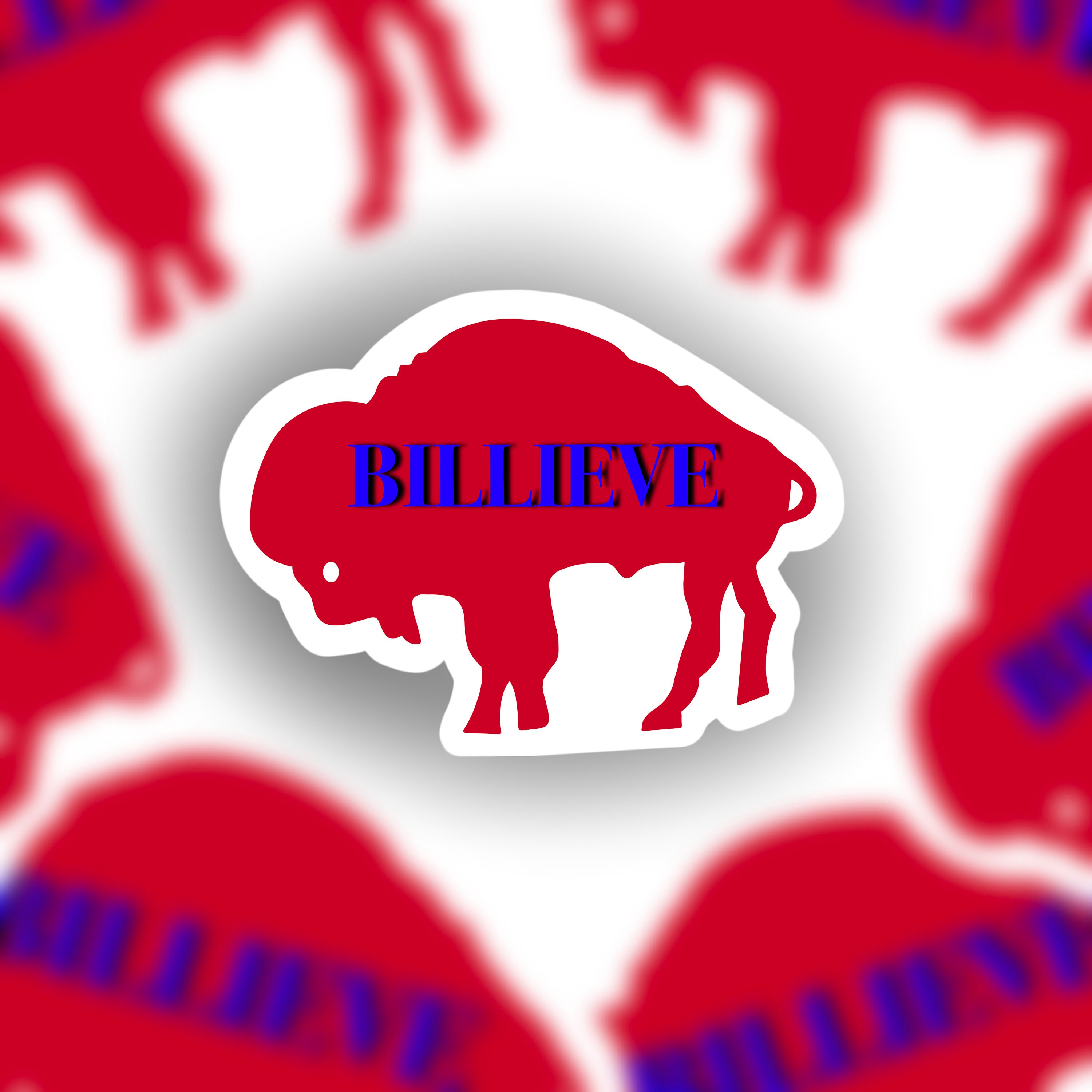 Billieve Buffalo Sticker Buffalo Bills Theme Sticker NFL | Etsy