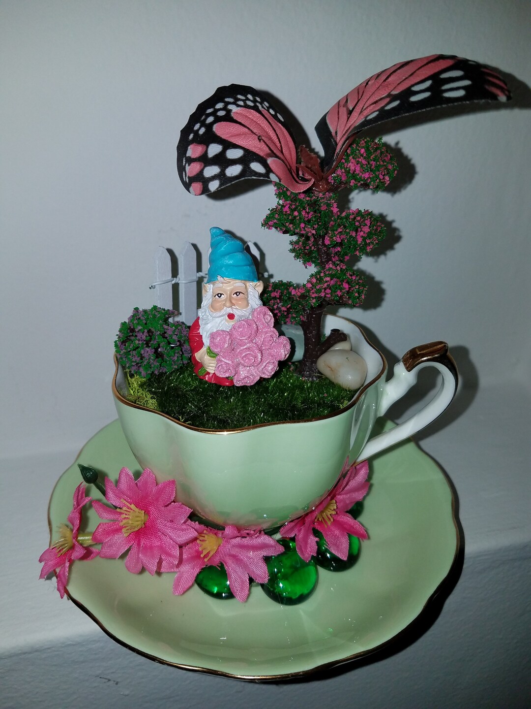 Queen Anne's Gnome Made by Fetty's Fairyland Teacups - Etsy