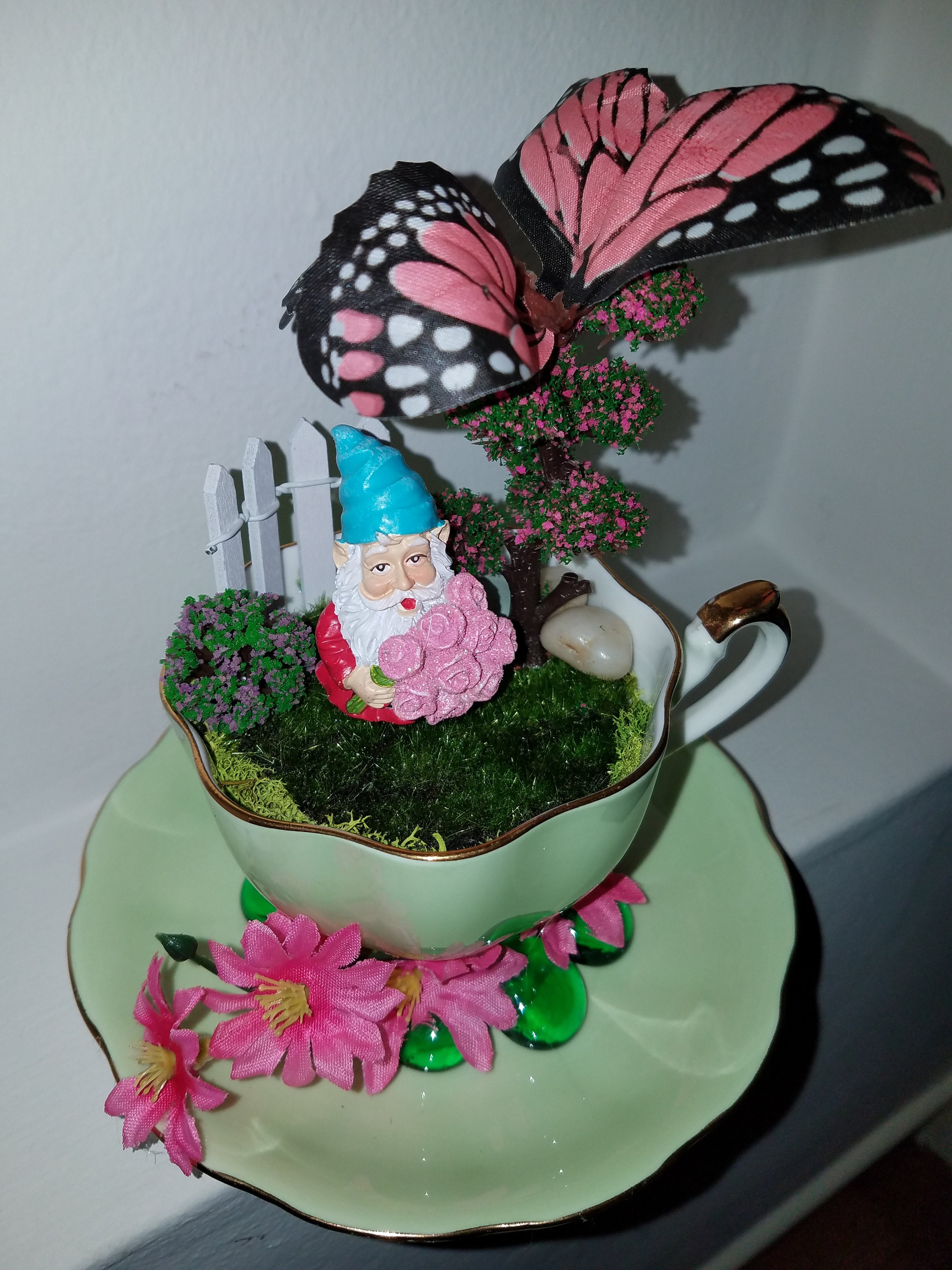 Queen Anne's Gnome Made by Fetty's Fairyland Teacups - Etsy