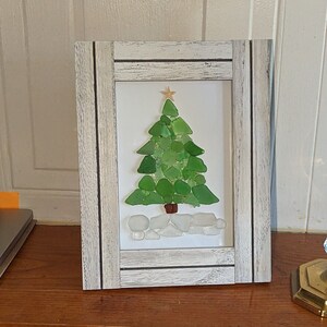 Sea Glass Christmas Tree, Sea Glass Art, Christmas Tree, Winter, Wall ...