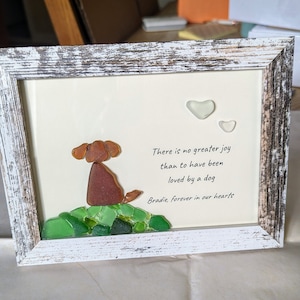 Sea Glass Art, Sea Glass Dog, A Dogs Love, Handmade, Personalize ...