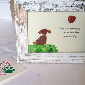 Sea Glass Art, Sea Glass Dog, A Dogs Love, Handmade, Personalize ...