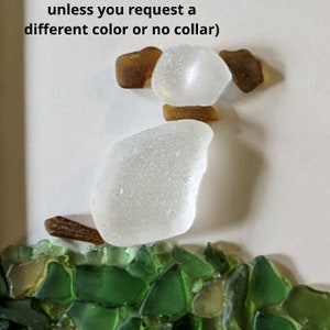 Sea Glass Dog With Tree and Flowers, A Dogs Love, Sea Glass Art ...