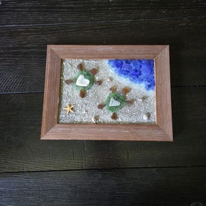 Sea Glass Sea Turtles, Sea Glass Art, Shell Art, Frames Wall Art ...