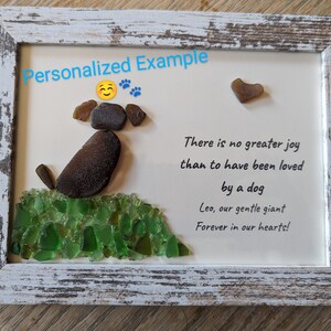 Sea Glass Art, Sea Glass Dog, A Dogs Love, Handmade, Personalize ...