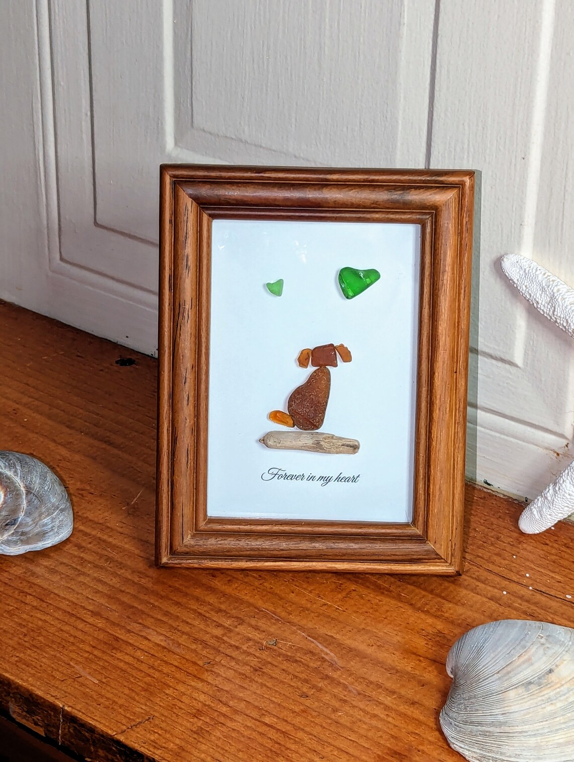 Sea Glass Art, Sea Glass Pets, Sea Glass Cat, Sea Glass Dog, Handmade ...