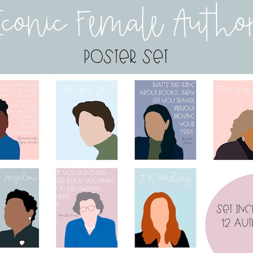 Iconic Female Authors Poster Set - Etsy