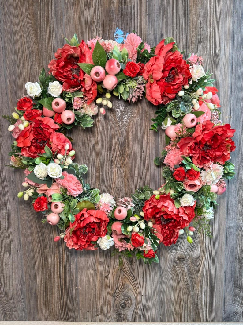 Spring Floral Wreath Valentine's Day Wreath - Etsy