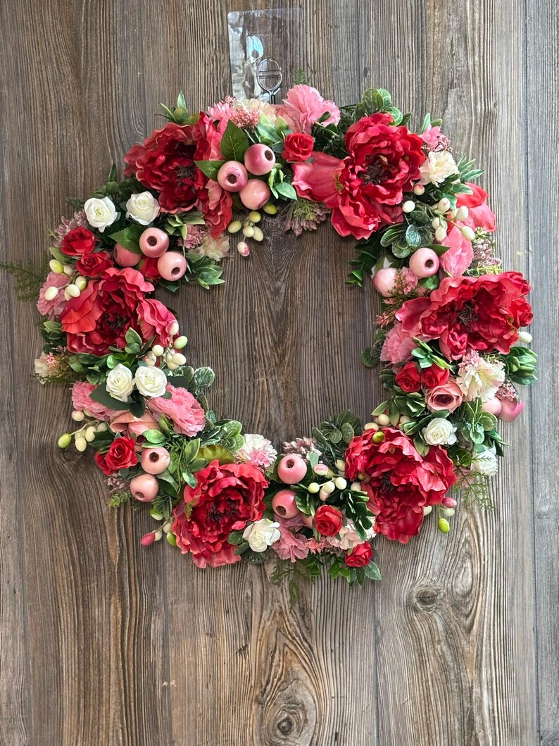 Spring Floral Wreath Valentine's Day Wreath - Etsy