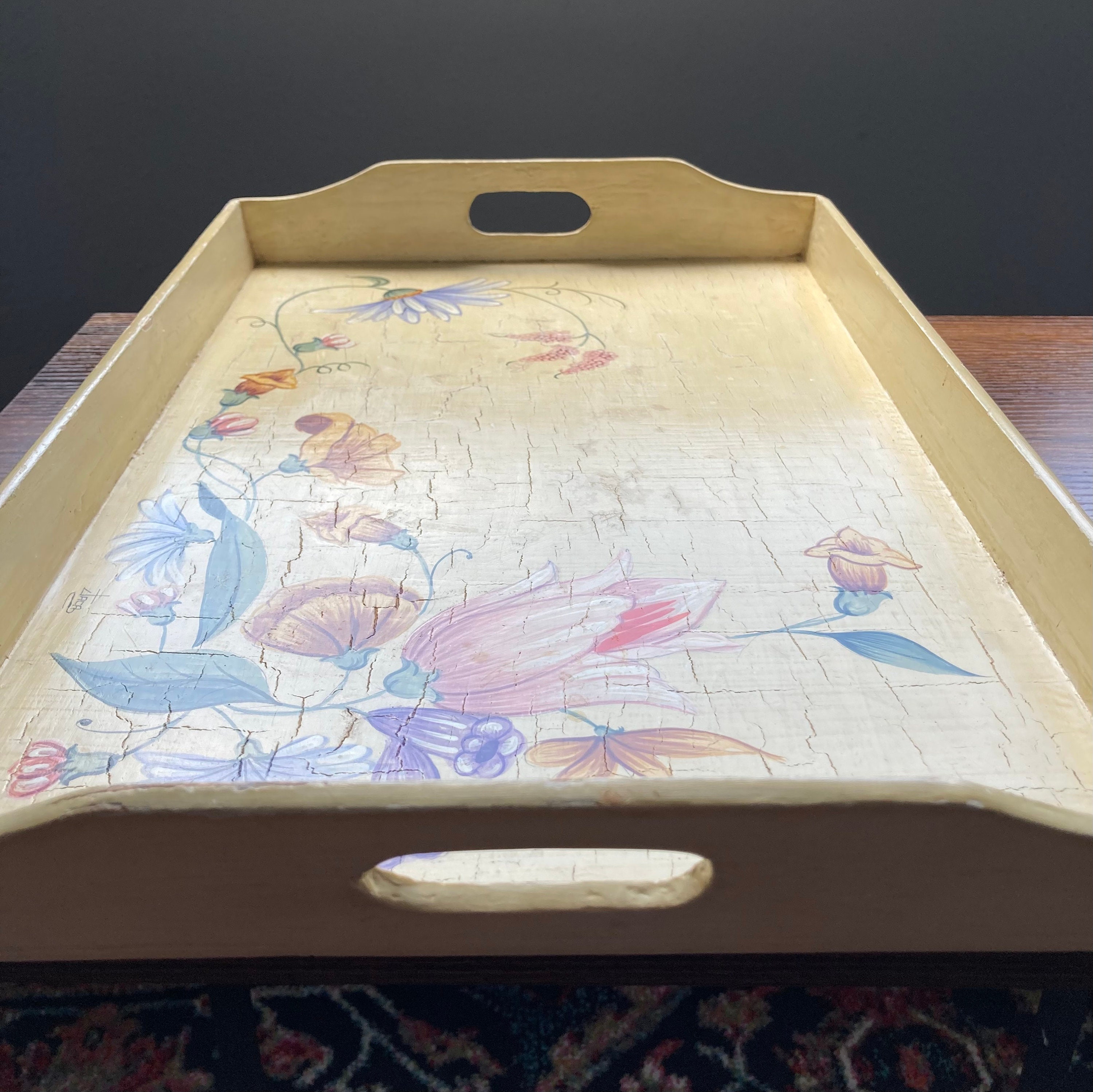 Vintage Wood Serving Tray, Hand Made, Robert M. Weiss, Signed Hand ...