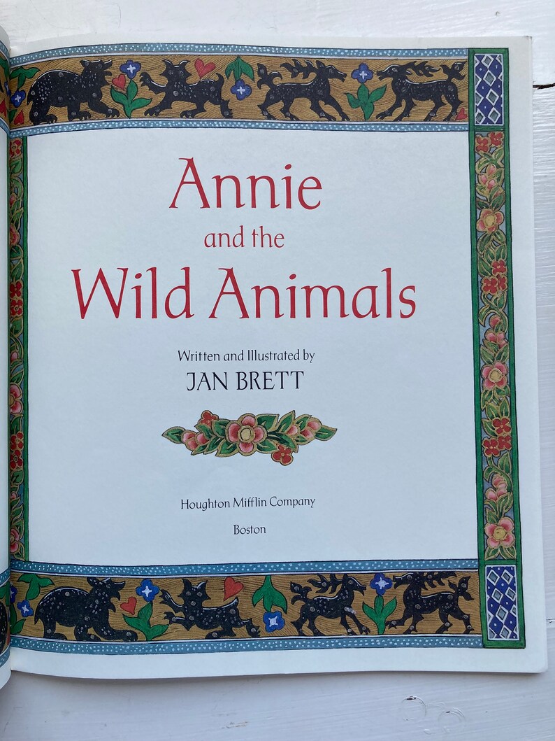 Annie and the Wild Animals by Jan Brett, Vintage 1985 Children's Book ...