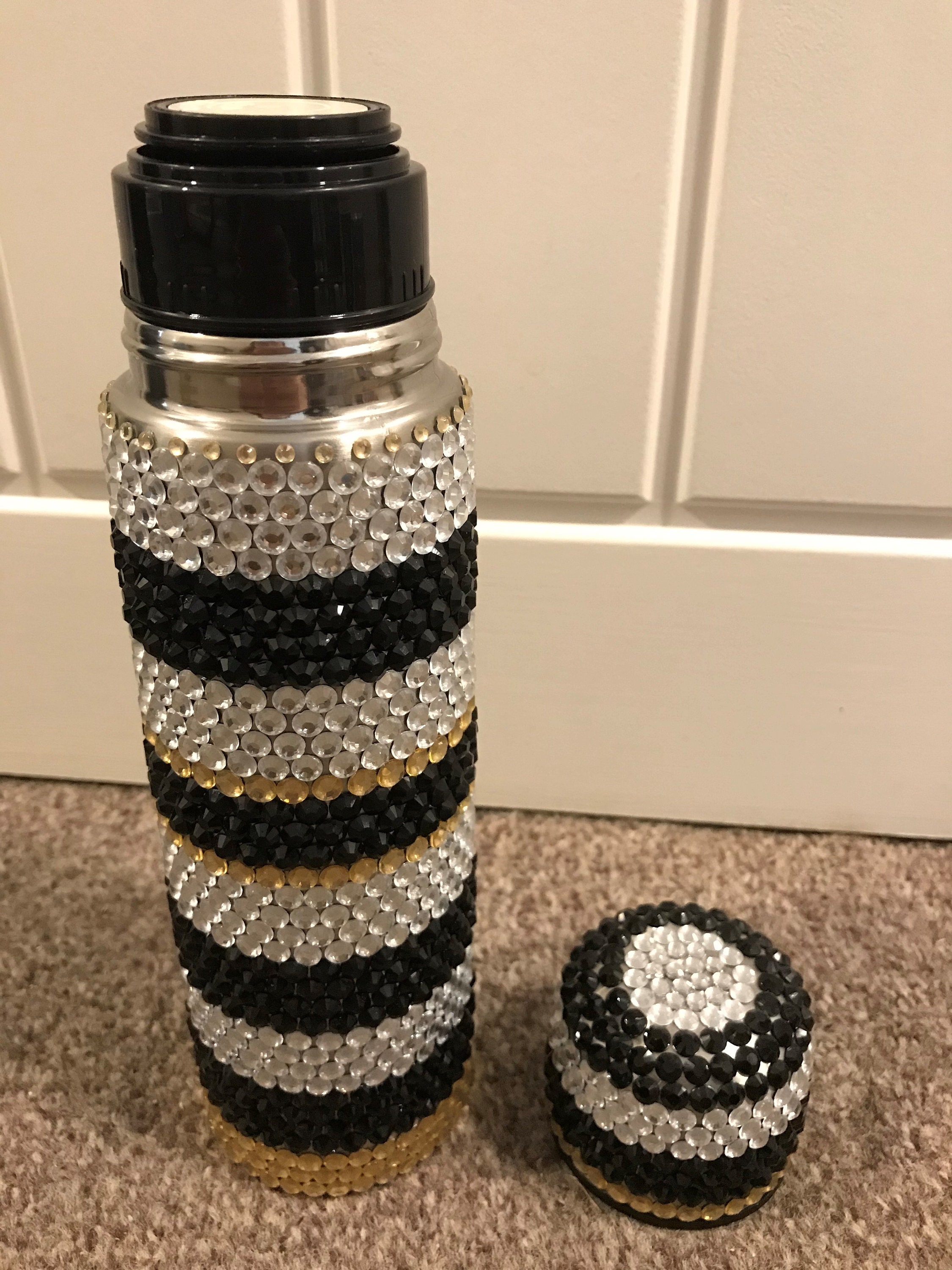 Black Silver and Gold Bling Cup - Etsy