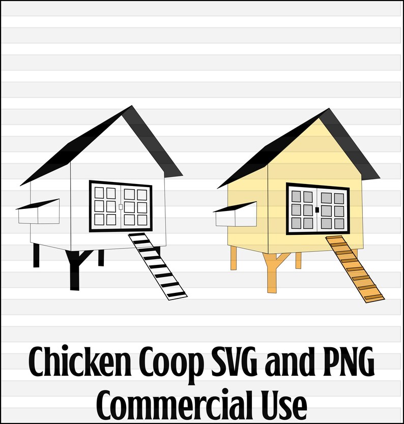 Chicken Coop SVG PNG - Etsy
