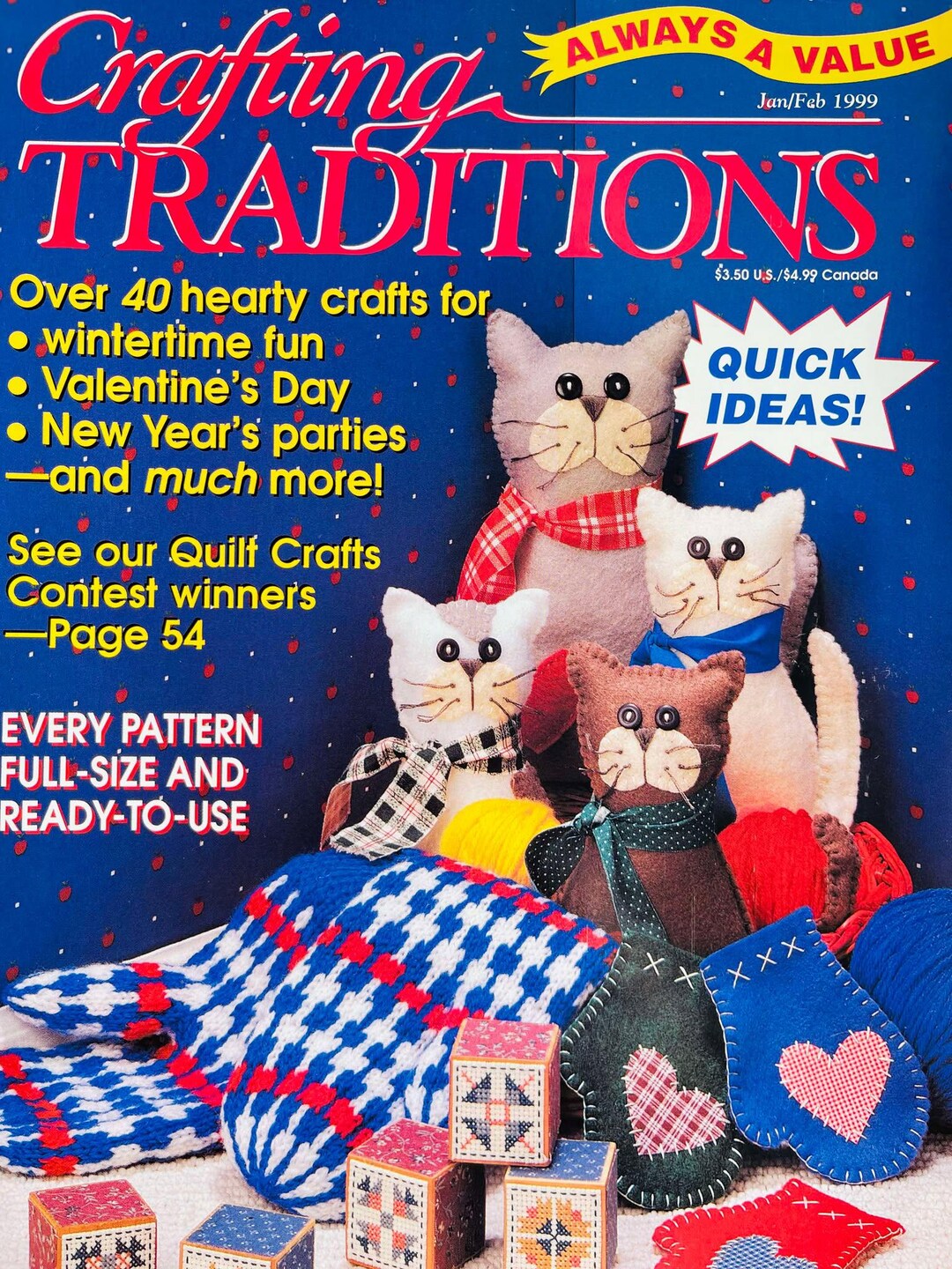 Vintage 1999 Crafting Traditions Magazine: Winter Crafts & Quilting ...