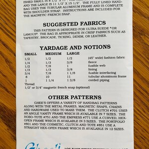 Vintage 1988 Uncut Ghee's Pattern 901 "the Saunter Satchel" Pouch ...