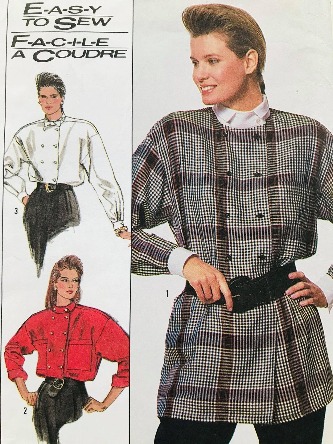 Vintage Uncut 1987 Simplicity Sewing Pattern 8235 Women's Size 12-14-16 ...