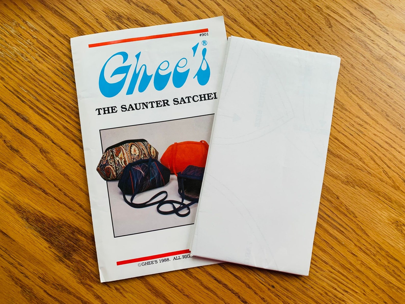 Vintage 1988 Uncut Ghee's Pattern 901 the Saunter Satchel Pouch Shaped ...