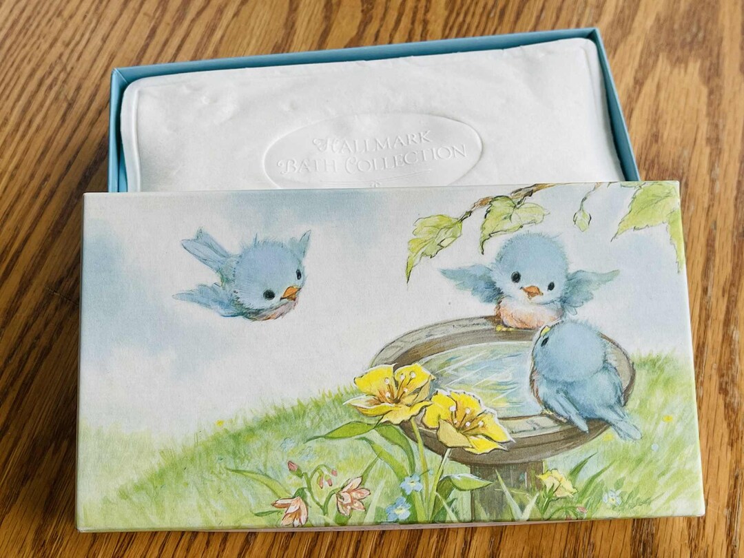 Vintage Hallmark Bluebird Design Bath Bars Softly Scented W/original ...