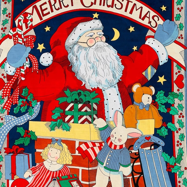 Susan Winget Santa Fabric - Etsy