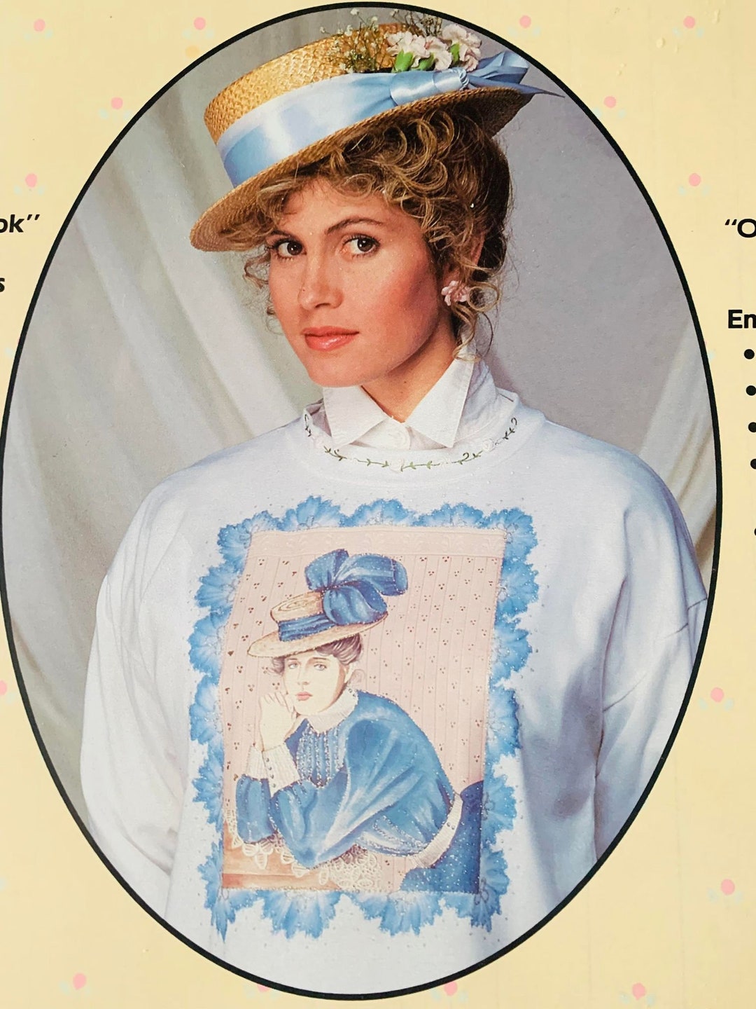 Vintage Gibson Girl Iron on Transfer: Millicent, 1991 Plaid Fashion ...