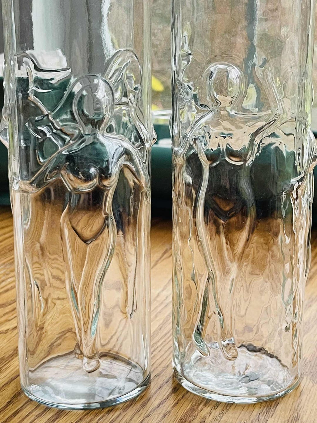 2 Vintage Durdy Annie's Beer Vase, 3 Women Image, Collectible Glass ...