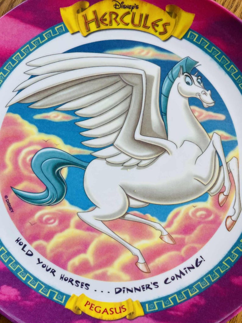 Vintage 1997 Mcdonald's Disney's Hercules Pegasus Plastic Child's Plate ...