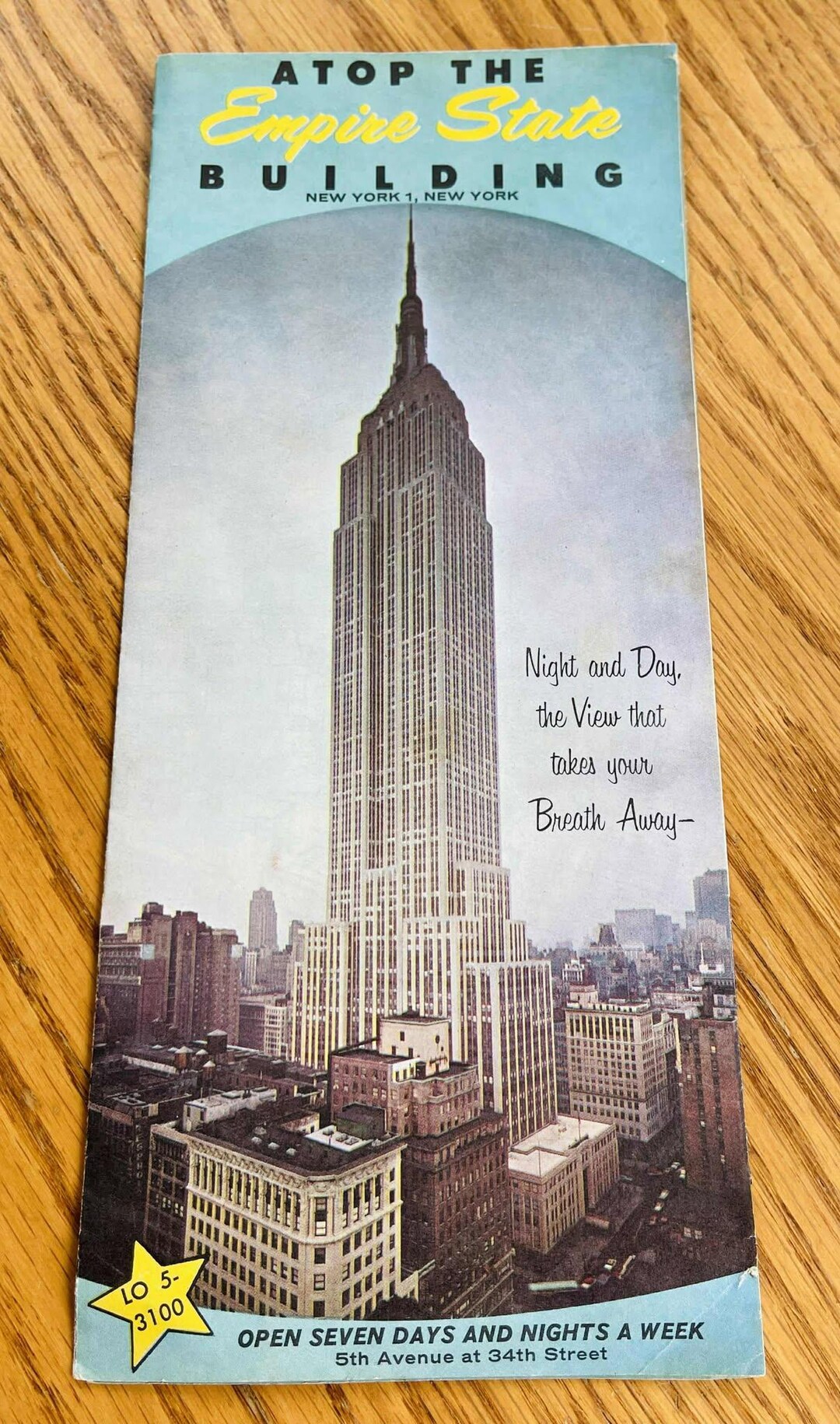 Vintage Empire State Building New York Souvenir Fold Out Image Map - Etsy