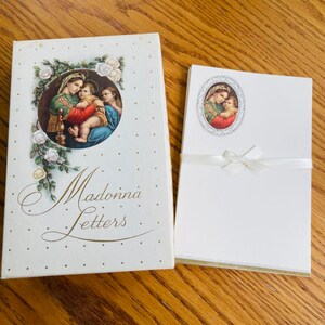 Vintage Set of 12 "madonna Letters" Blank All Occasion Religious ...