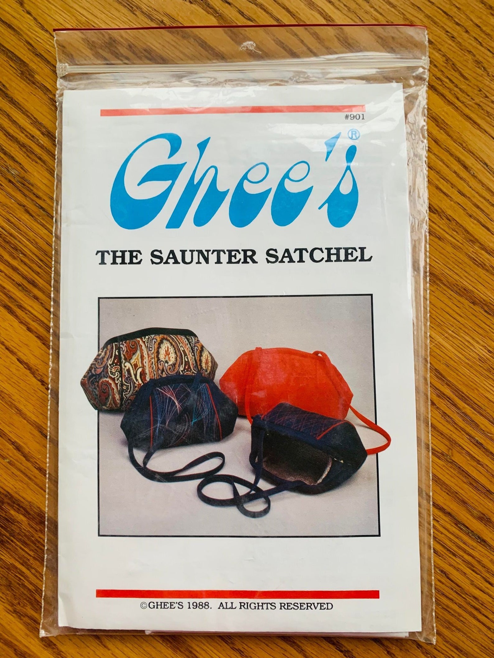 Vintage 1988 Uncut Ghee's Pattern 901 the Saunter Satchel Pouch Shaped ...