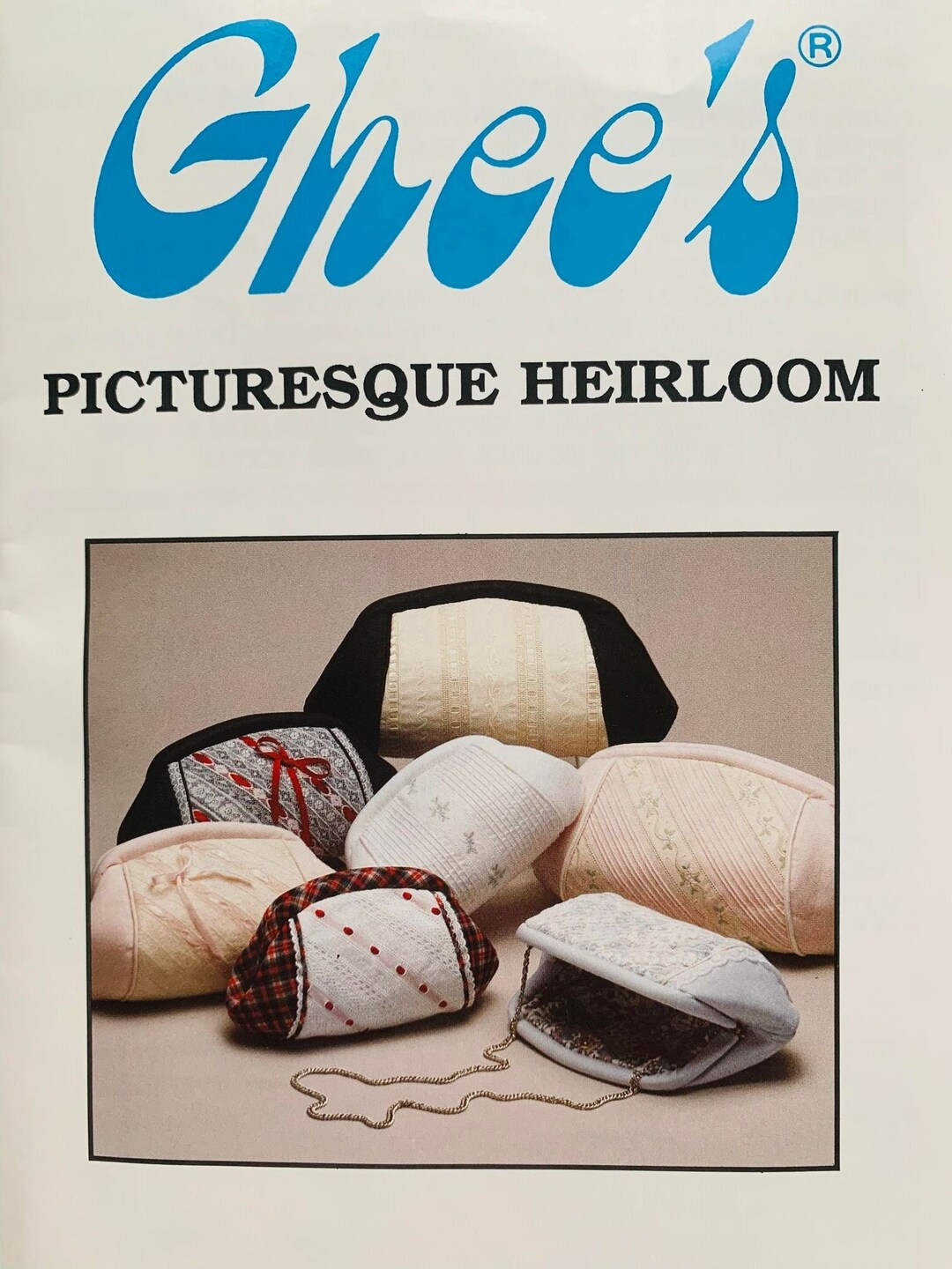 Vintage 1990 Uncut Ghee's Pattern 971 picturesque Heirloom Pouch Shaped ...