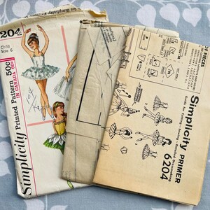 Vintage Uncut 1965 Simplicity Sewing Pattern 6204 Child/girls Size 6 ...