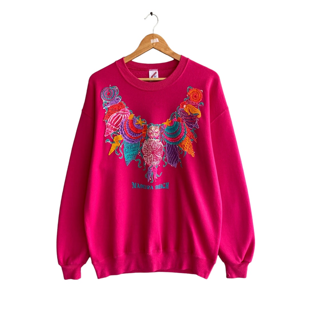 Vintage Madeira Beach Biglogo Print Crewneck Sweatshirt Pullover Jumper ...