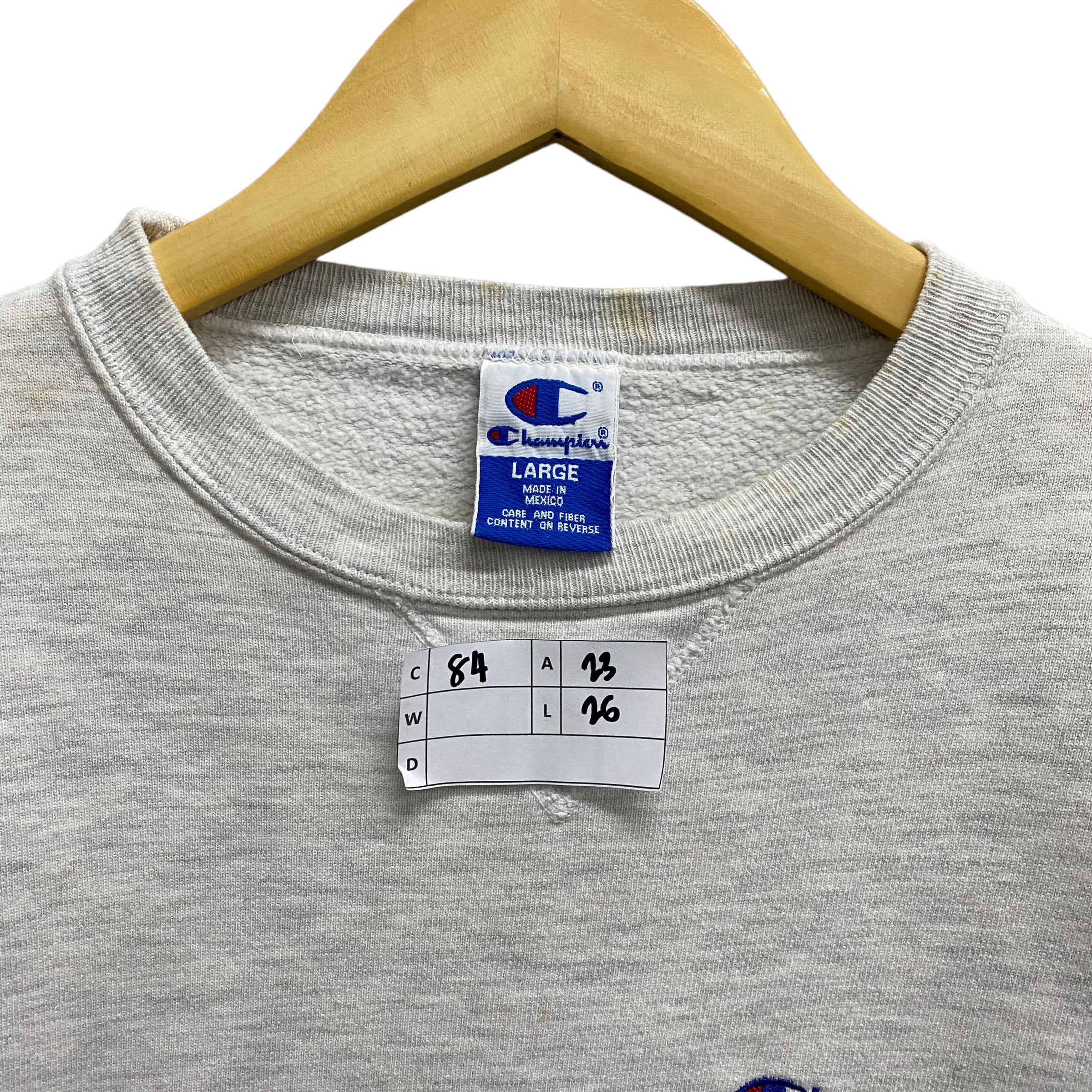 Vintage 90s Champion Grey Sweatshirt Size Large Champion Script Logo ...