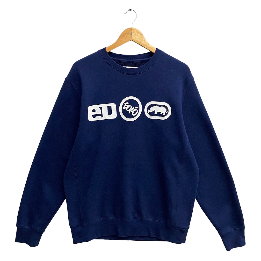 Vintage 00s Ecko Unltd Navy Sweatshirt Unisex Large Ecko Unltd Crewneck ...