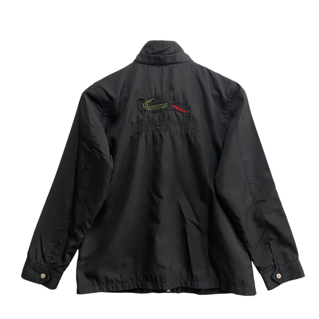 Vintage 90s Chemise Lacoste Black Jacket Women Medium Lacoste Alligator ...