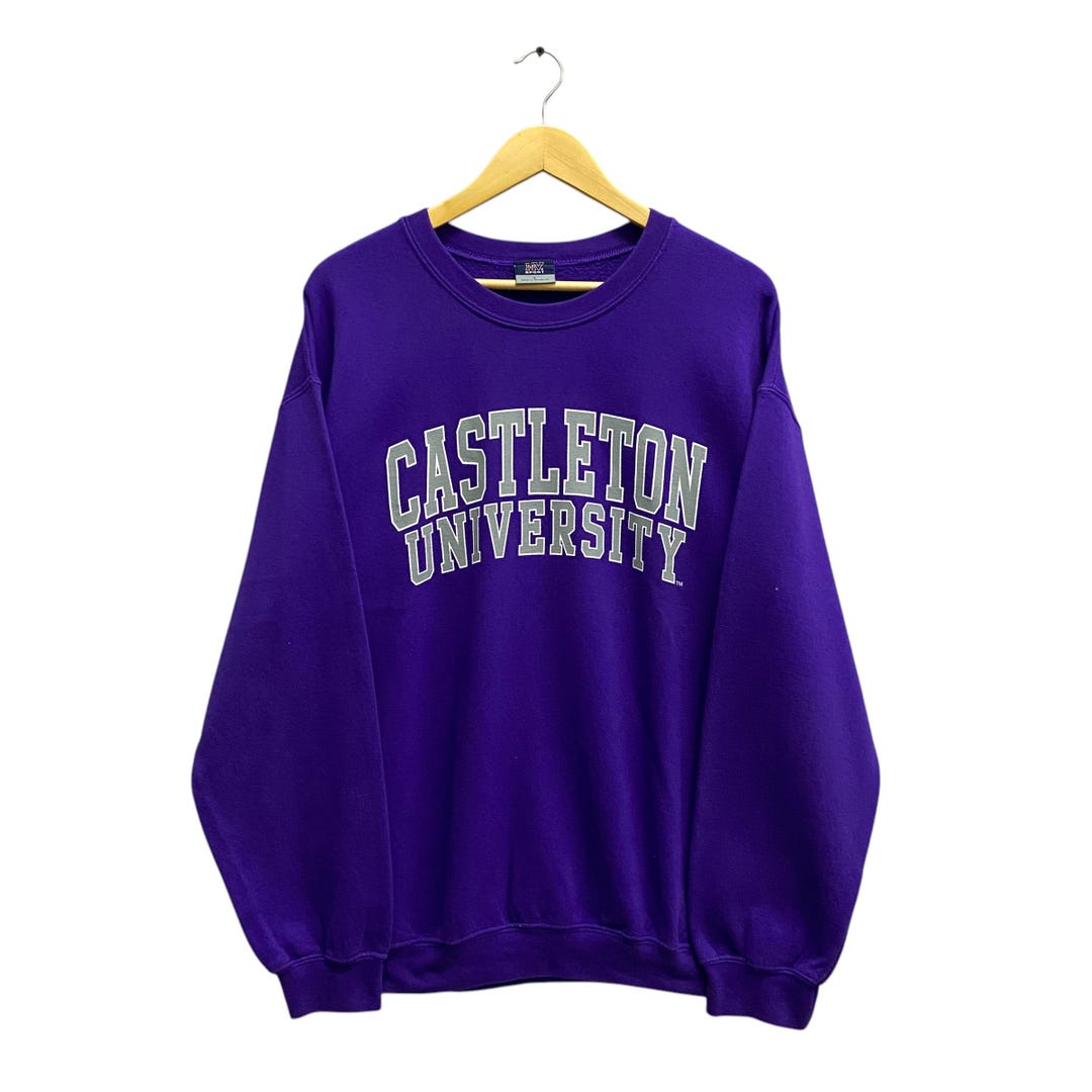 Vintage 00's Castleton University Sweatshirt LARGE Castleton University Crewneck University ...