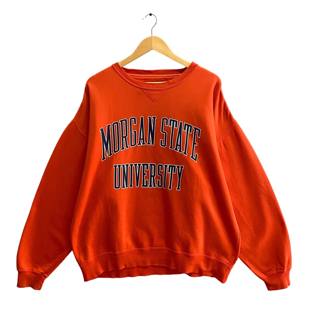 Vintage 90s Morgan State University Orange Sweatshirt Baggy Large ...