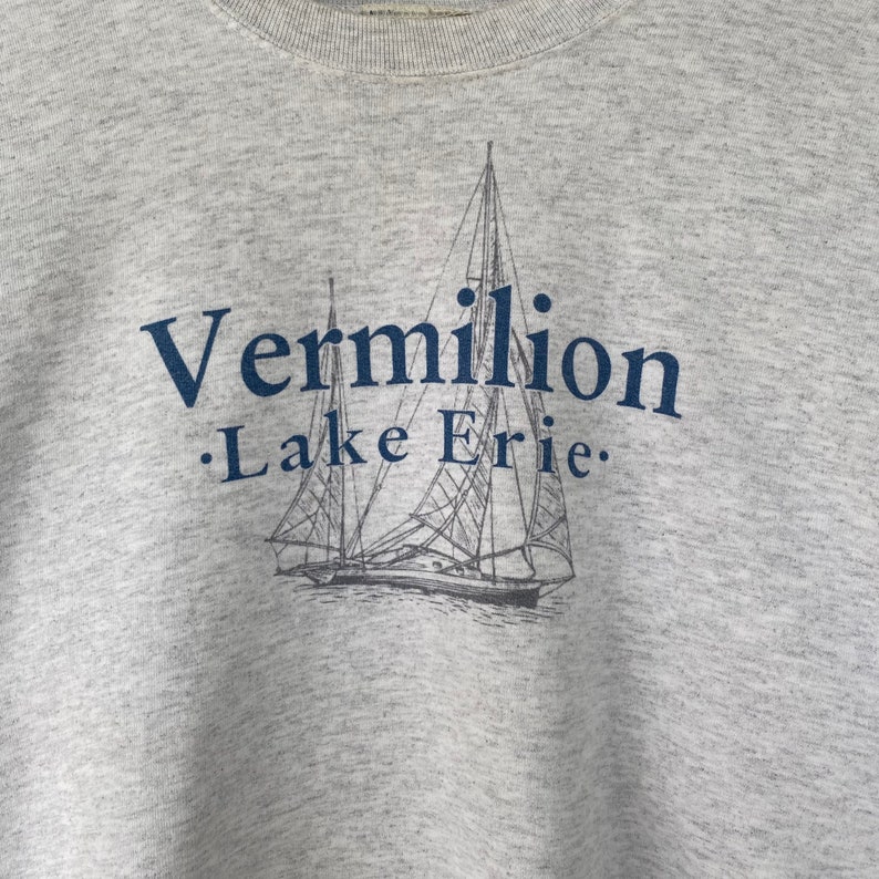 Vintage Vermilion Lake Eric Grey Sweatshirt Size Medium Vermilion Lake ...