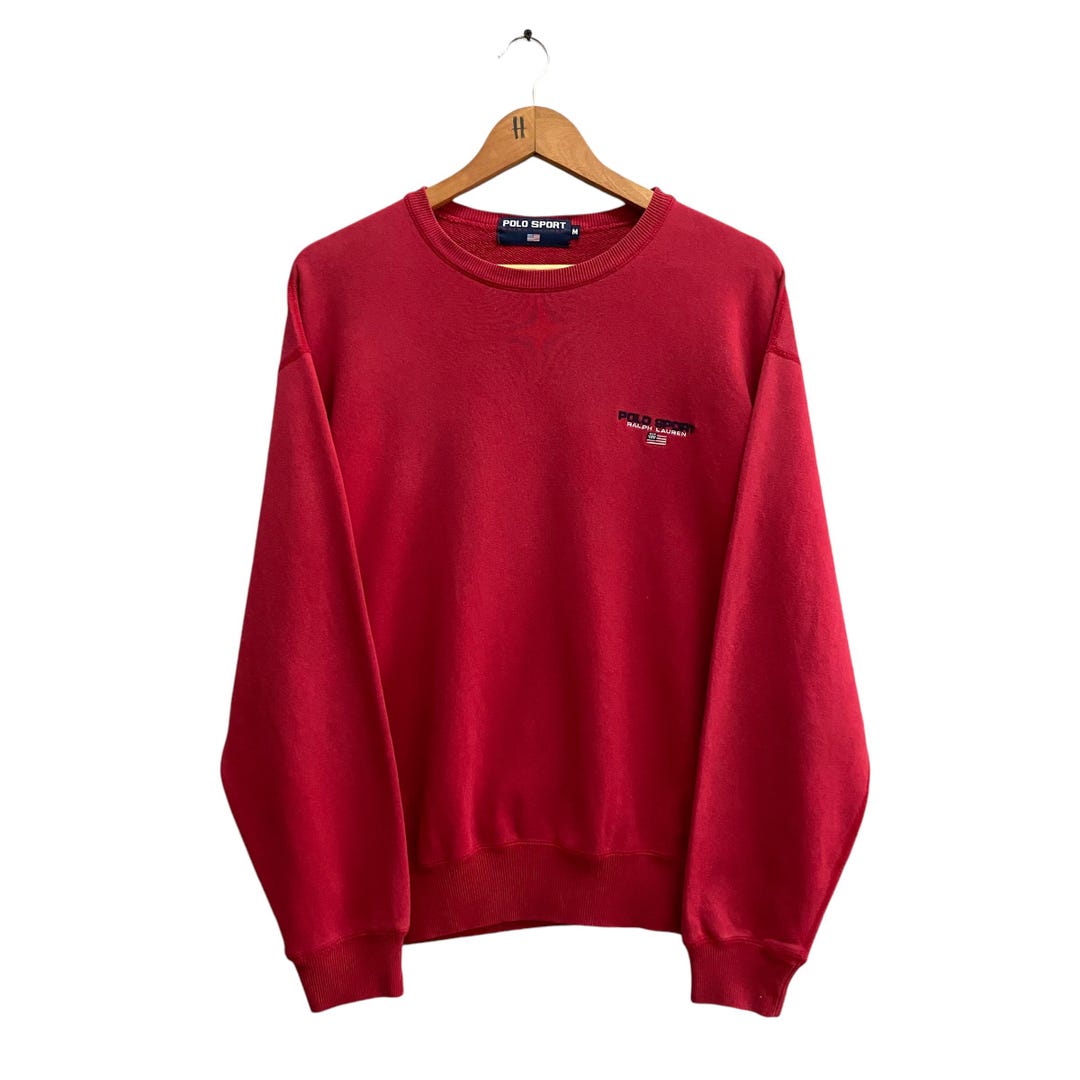 Vintage Polo Sport Ralph Lauren Red Sweatshirt Medium Polo Ralph Lauren ...