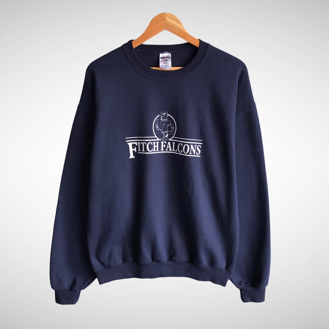 Vintage Austintown Fitch Falcons Navy Sweatshirt Size Large Austintown ...
