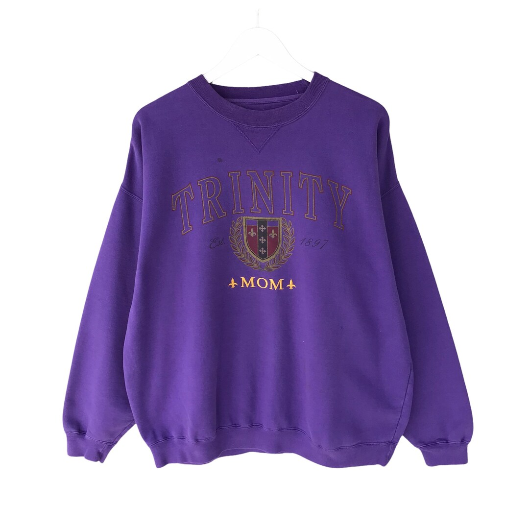 Vintage Trininty Mom Purple Sweatshirt Size Xlarge Trinity Crewneck ...