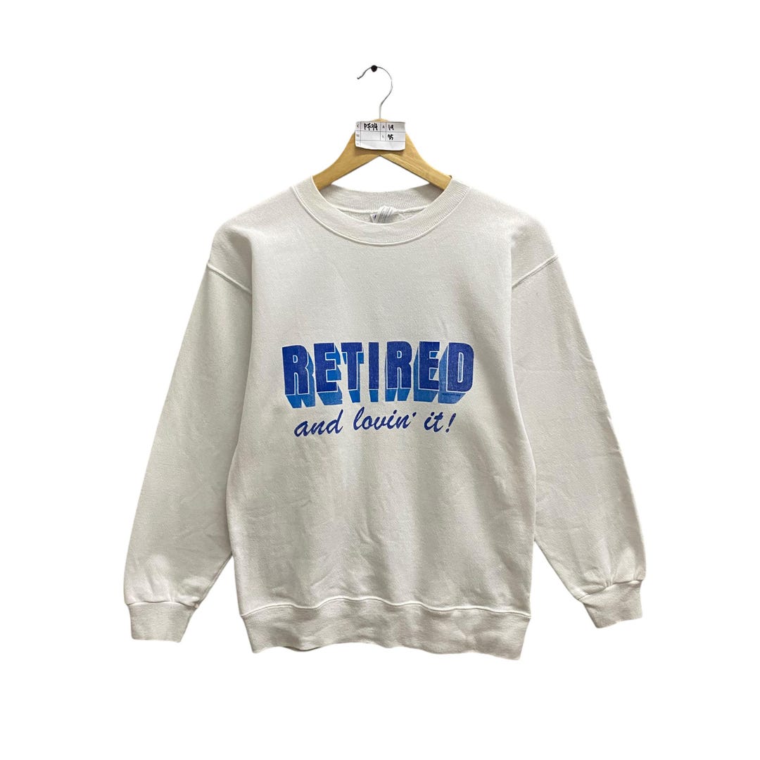 Vintage 90s Retired White Women Sweatshirt Small Retired Crewneck ...